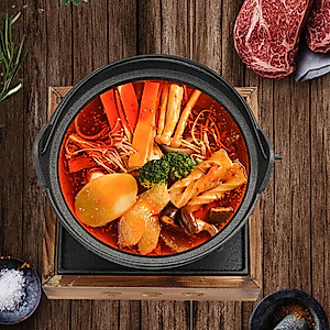 Cast Iron Nabe Pot Iron Soup Pot Cast Iron Stock Pot Non- Stick Cooking Pot Soup Pot Japanese Hot Pot Saucepan Stew Pot Casserole Pot Oven Pot With Furnace Sukiyaki Hot Pot Sukiyaki Hot Pot