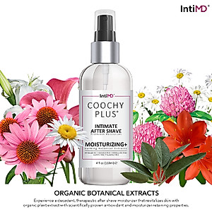 IntiMD Coochy Plus Intimate After Shave Protection Mist + Pre-Shave Elixir Moisturizer Oil Kit - HydroLock & Moisturizing Plus Continuous Hydration Reliefs Razor Burn Bump Ingrown Hair