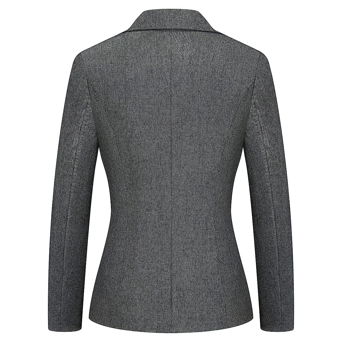 MODFUL Women's 2 Piece Business Suit Pant Set Slim Fit One Button Blazer Jacket Lady Work Suit for Office (Grey,X-Large)