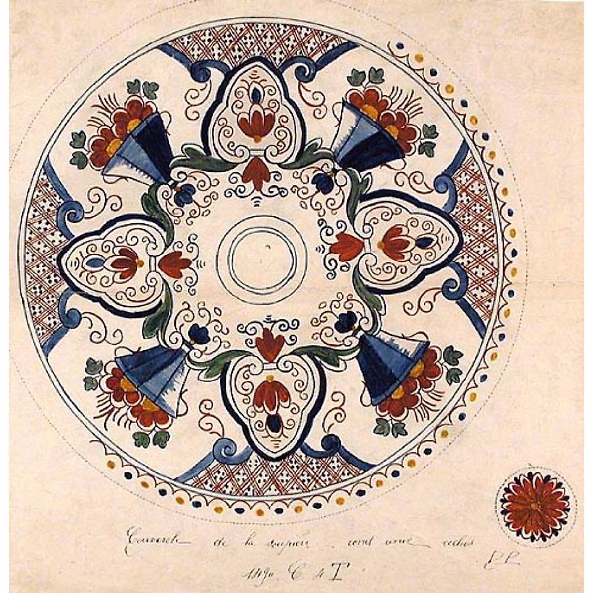 An original design for a porcelain plate