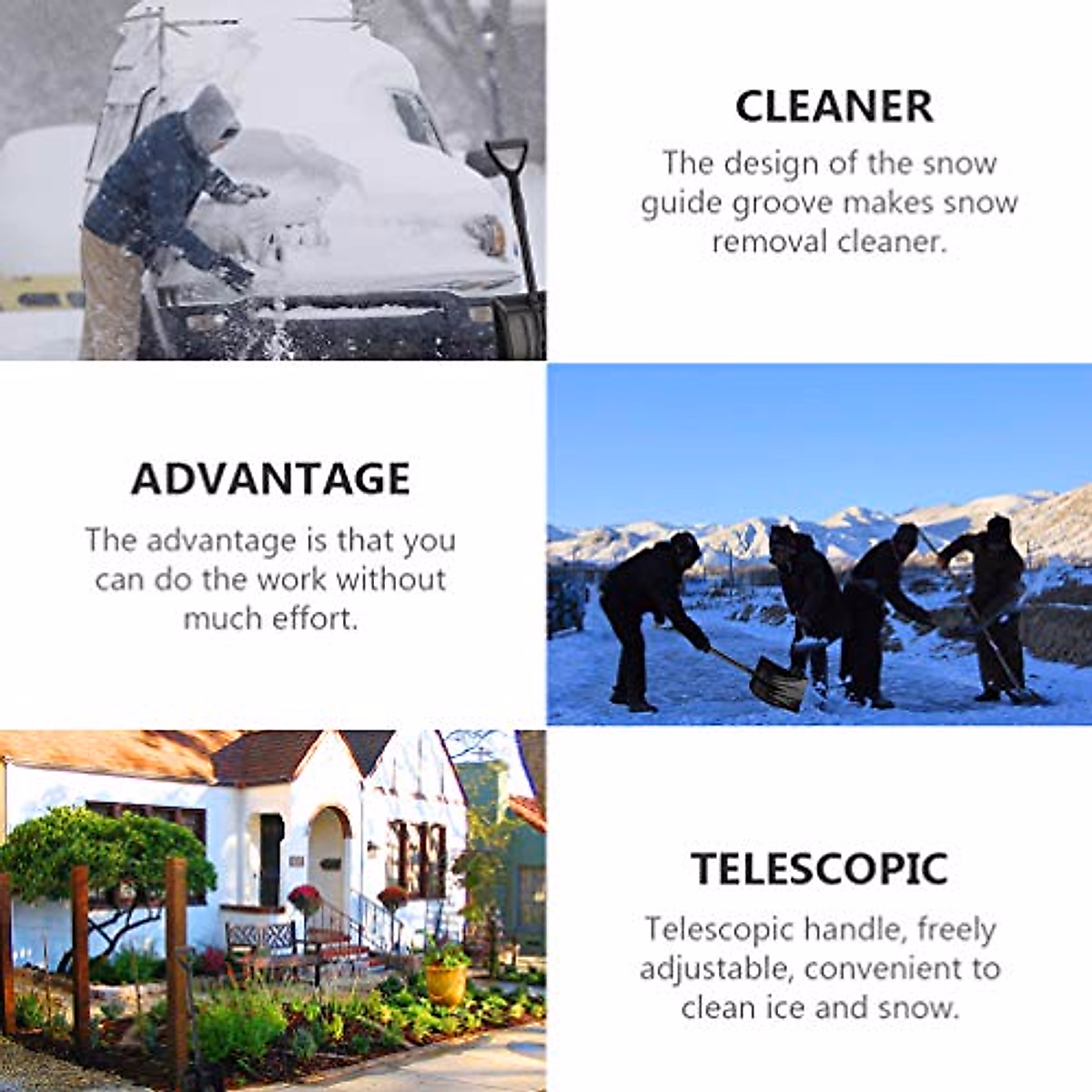 Hemoton Garden Shovel Garden Shovel Snow Shovel Sand Scoop Portable Folding Shovel Suitable for Cars Camping Gardens and Other Outdoor Activities Snow Removal Tool Multitools