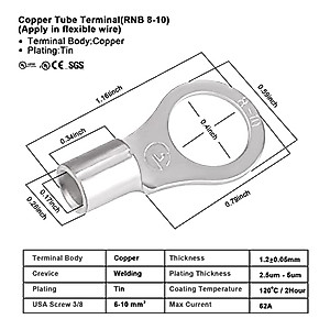 10 Gauge Wire Tinned Copper Tray Cable - Connect Charge Controller and Battery for Solar Panel MPPT RV Automotive Marine Boat 10FT 10AWG