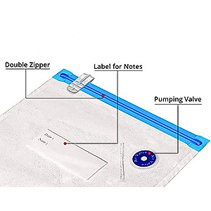 3Dman Filament Storage Bag Vacuum Kit, 20 x Cleaning Drying Sealed Bags (13.4 x 11.8 inch) for 3D Printers, with 1 Hand Pump, 1 Sealing Clip