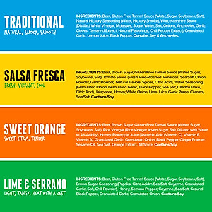 Baja Beef Jerky Snack Pack - Jerky Variety Pack, Beef Jerky Gifts for Men, Beef Jerky Sampler, Craft Jerky, Beef Jerky Assortment, Gluten Free Jerky, High Protein Jerky - 2.5 Oz Bags (Pack of 4)