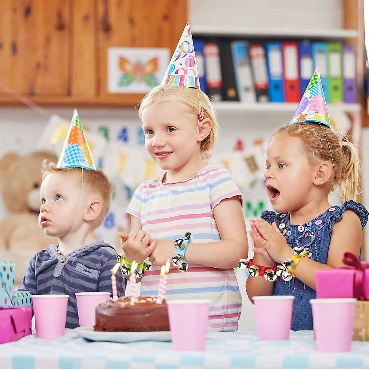 HUIANER Wrist Bells Hand Bells Percussion Instruments Jingle Bells Musical Instruments Musical Rhythm Toys, 8pcs