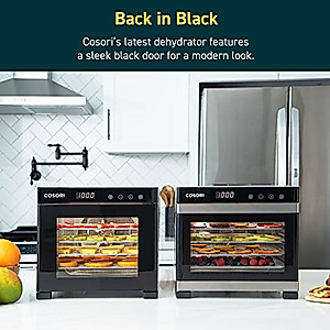 COSORI Food Dehydrator for Jerky, Large Drying Space with 6.48ft², 600W Dehydrated Dryer Machine, 6 Stainless Steel Trays, 48H Timer, 165°F Temperature Control, for Herbs, Meat, Fruit, and Yogurt