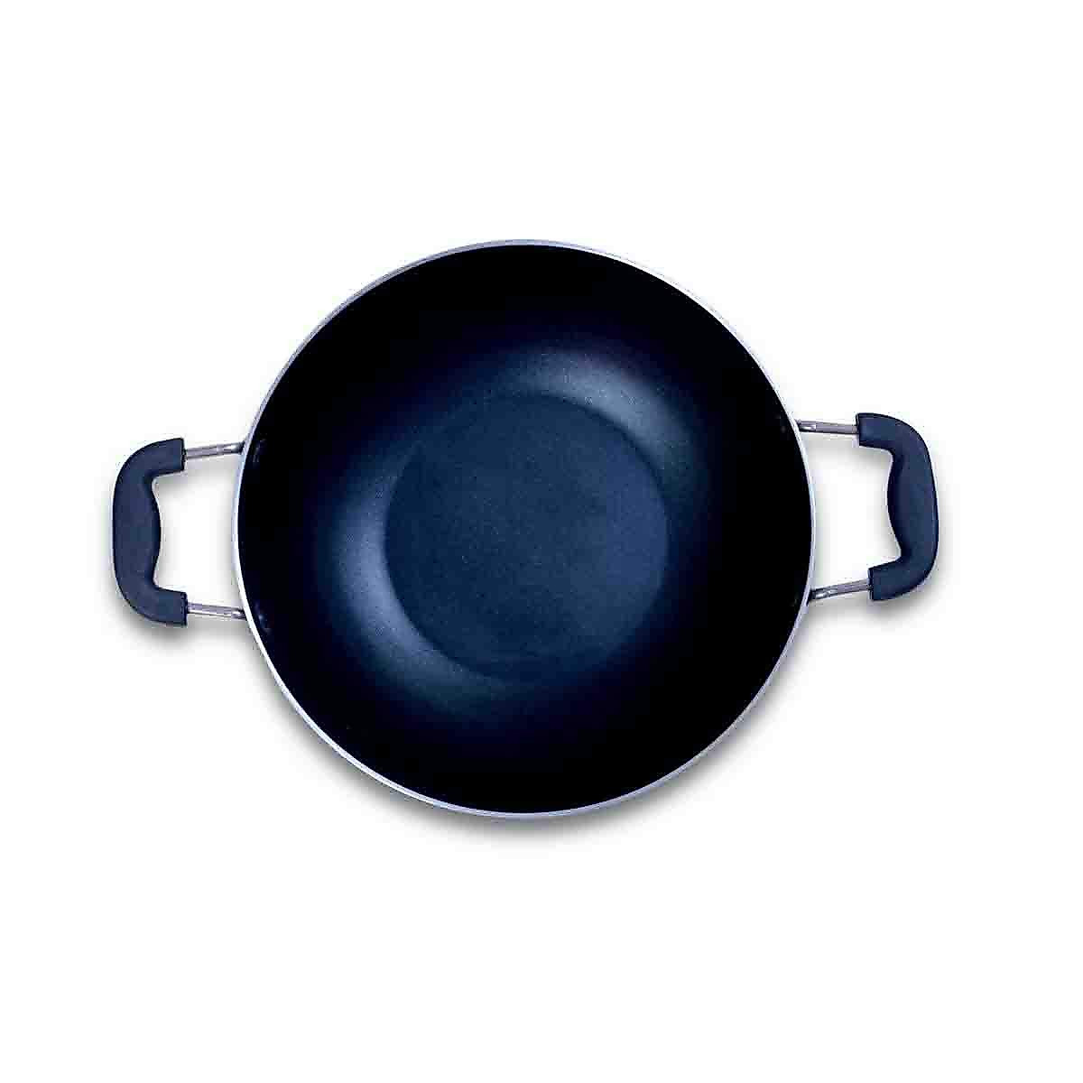 Non-Stick Cookware Cooking with glass lid Multipurpose Use for Home Kitchen Non Stick Frying Wok Flat Bottom