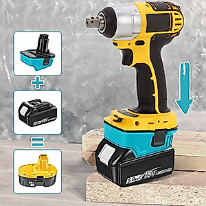 Battery Adapter for Makita DCA1820 18V Compatible with Makita Lithium Battery to DeWalt CA1820 18V DC9180 DC9096 Tool Use