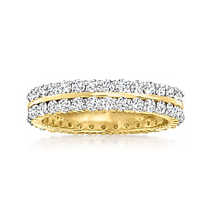 Ross-Simons 2.00 ct. t.w. Diamond 2-Row Eternity Band in 14kt Yellow Gold. Size 8