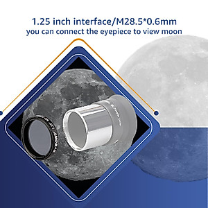 SVBONY SV139 Telescope Filter Moon Filter Kit 1.25 inch ND4 ND8 ND16 ND1000 for Telescope Eyepiece Reduces Moon Glare and Enhances Lunar Crater Details