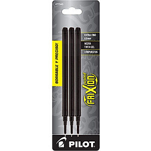 PILOT FriXion Point Erasable & Refillable Gel Ink Pens, Extra Fine Point, Blue Ink, 2 Black and 2 Blue Pens, and 3 black and 3 Blue Refills,