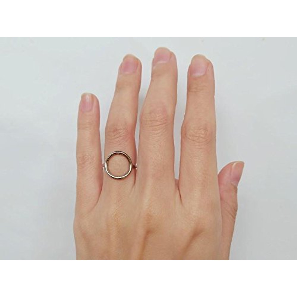 SOVATS Open Circle Ring For Women 925 Sterling Silver Rhodium Plated - Simple, Stylish &Trendy Nickel Free Ring, Size 6