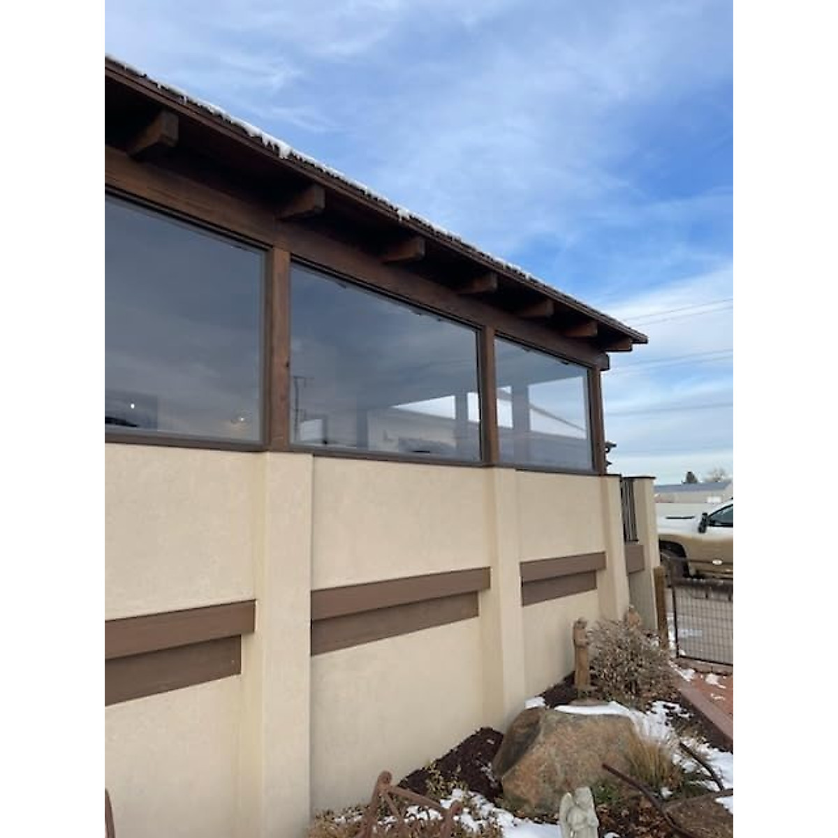 Metro Screenworks Clear Vinyl Roll (Partial) - Clear Marine Vinyl 4 Gauge Sheet - 54-in x 8 Yards - Double Polished Heavy Duty Plastic Sheeting for Windows, Boats, Greenhouse, & More