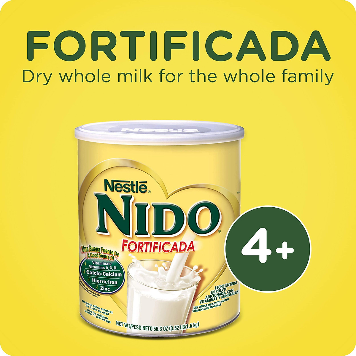 Nestle NIDO Fortificada Dry Milk, 3.52 lbs., 2 Count