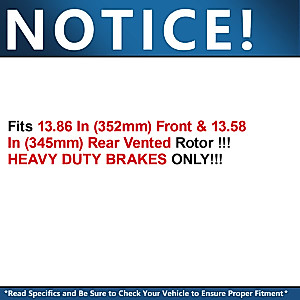 Detroit Axle - Brakes Kit for Ford Explorer Taurus Flex Police Lincoln MKT MKS Disc Brake Rotors Ceramic Brakes Pads Front and Rear Replacement : 13.86'' inch Front Rotor & 13.58'' inch Rear Rotor