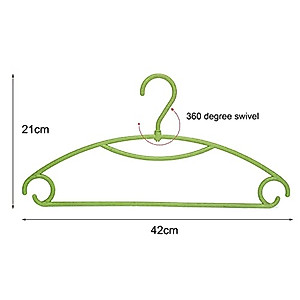 EYHLKM 10pcs Hangers Drying Racks 360 Swivel Hook Windproof Non-Slip Pink Clothing Hanger for Clothes Organizer ( Color : Off-White )