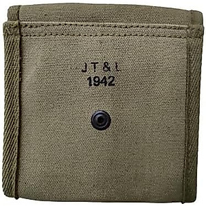 (Pack of 5) U.S WWII M1 Carbine Buttstock Ammo Ammunition Cartridge Magazine Pouch WW2