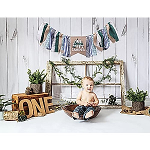 1st Birthday Banner - First Birthday High Chair Banner Happy Birthday Banner Highchair Party Decorations,Baby Birthday Photo Props(Forest)