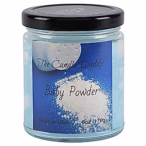 The Candle Daddy Richly Scented Candles - 6oz Aromatherapy Jar Candle (Baby Powder) Made in USA