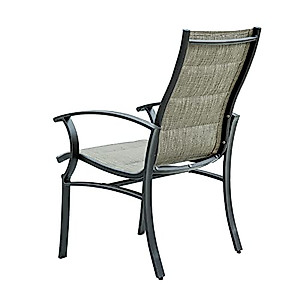 Domi Patio Dining Chairs Set of 2,Bistro Metal Steel Chair with Textilene Mesh Fabric,Outdoor Armchair for Outside Porch,Balcony,Garden,Backyard