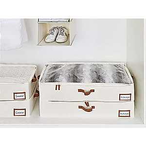 StorageWorks Underbed Storage Box Metal Storage Baskets For Shelves With Frame