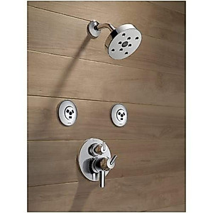 DELTA FAUCET T27859-SS, Stainless Trinsic Contemporary Monitor 17 Series Valve Trim with 3-Setting Integrated Diverter