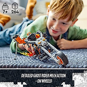 LEGO Marvel Ghost Rider Mech & Bike 76245, Buildable Motorbike Toy with Movable Action Figure, Super Hero Building Set, Gift for Kids, Boys and Girls 7 plus Years Old