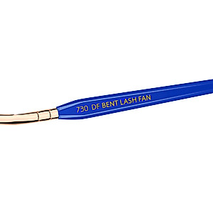 Bdellium Tools Professional Makeup Brush - Golden Triangle 730 Bent Mascara Fan - With All Vegan and Soft Synthetic Fibers, For Applying Mascara (Blue, 1pc)