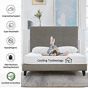 TMEOSK King Size Mattress, 8 Inch Gel Memory Tight Top Mattress with Comfy Cooling Sleep, Pressure Relief, Medium Firm Feel Mattress with Motion Isolating for Fit Ergonomics, Balance Support (King)