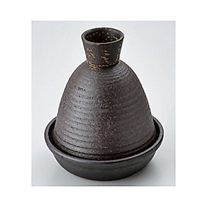 Tajin Pot, Shabu-Shabu Baked Tagine Pot (φ16), For 1 Person, 6.5 x 7.1 inches (16.5 x 18 cm), Body 1.7 inches (4.3 cm), Direct Fire, Restaurant, Ryokan, Japanese Tableware, Restaurant, Commercial Use