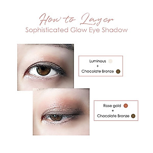 glowiest SOPHISTICATED Glow Eye Shadow 003 Chocolate Bronze | Liquid Eyeshadow Gorgeous & Long- Lasting & Quick-Drying Eye Makeup | Cream Eyeshadow 0.24 oz (7ml)