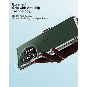 Foluu for OnePlus 11 Case, for OnePlus 11 Phone Case Clear, Scratch Resistant Reinforced Corners TPU Rubber Soft Skin Silicone Protective Case Cover for OnePlus 11 2023 (Crystal Clear)