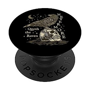 Nevermore The Raven Edgar Allan Poe Dark Academia Literature PopSockets Swappable PopGrip