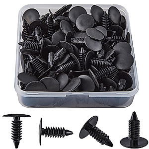 GORGECRAFT A Box 100Pcs Medium Multi Gauge Rivets 4/5" Length Black Patio Strapping Fasteners for Patio Lounge Chair Outdoor Furniture Replacement Parts Repair Webbing Lawn Lounge with 1/4" Holes