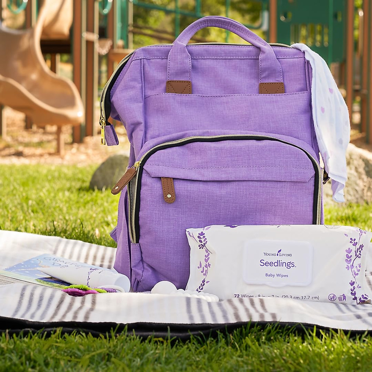 Young Living Seedlings Baby Wipes, 72ct | Gentle Care for Little Ones | Skin Moisturizer | Hydrating & Smooth | Sensitive Skin | Thick Wipes | Alcohol-Free | Ideal for Hands & Faces | Water-Infused