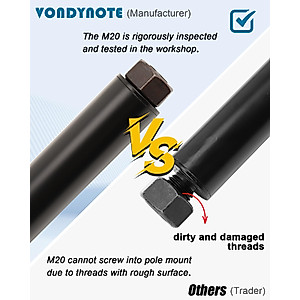 Vondynote Speaker Pole for Subwoofer Height Adjustable Fits M20 Threaded Mount and 35mm Mount Speaker Extender