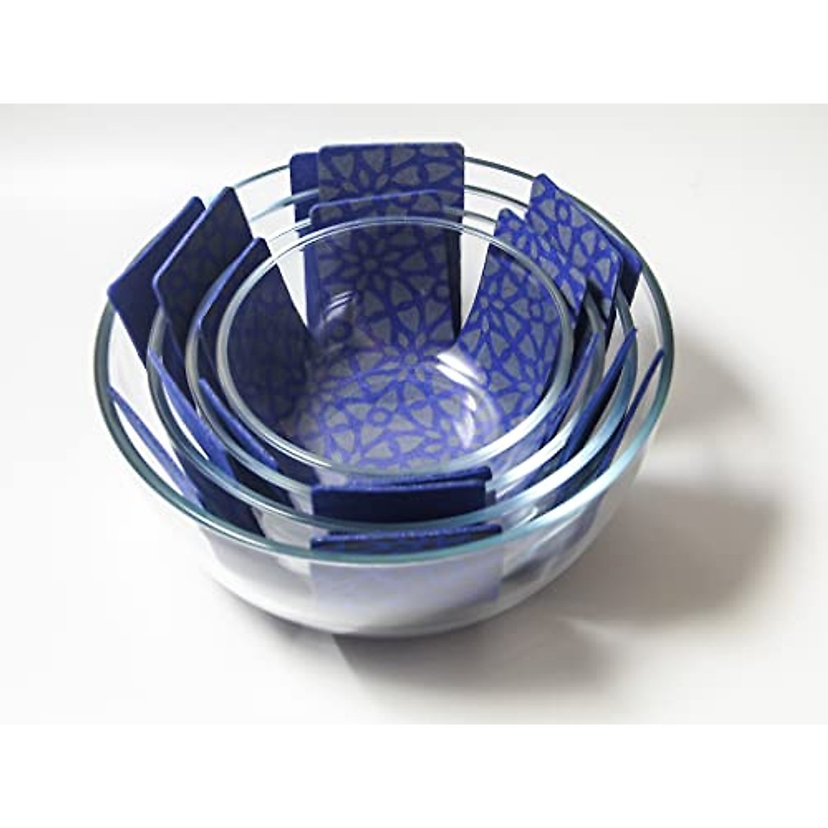 Pot and Pan Protectors for Stacking, Mosaic Design- Set of 12 in 3 Different Sizes, Cookware Protector/Dividers, Pan Separator Anti-Slip to Prevent Scratching or Marring When Stacking (Grey)