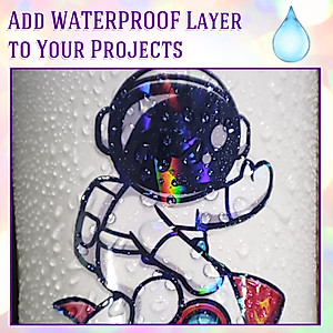 Koala Holographic Laminate Sheets A4 Clear Holographic Sticker Paper 25 Sheets Self Adhesive Transparent Waterproof Holographic Overlay for Sticker Paper - Gem, Dot, Rainbow, Star Patterns