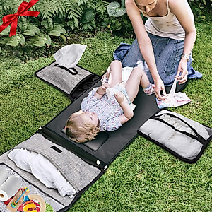 Portable Changing Pad - Baby Travel Changing Pad for Easy Travel - Travel Diaper Changing Pad - On The Go Diaper Pad Changing Mat - Foldable Changing Pad for Moms and Dads - Diaper Pad Changing Mat