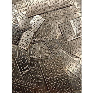 6 One Grain Pure Silver Bars .999 Fine Silver