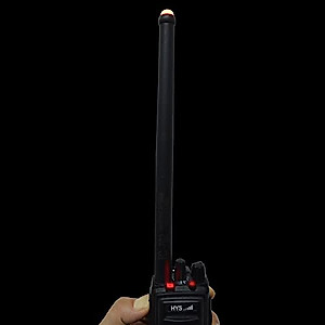 HYSHIKRA SMA-Female Rubber Antenna, 9.2Inches 144/430Mhz 20W Handheld Radio Antenna with LED Indicator Light for Baofeng UV-5R UV-82 BF-F8HP BF-888S Kenwood Walkie-Talkie Transceiver