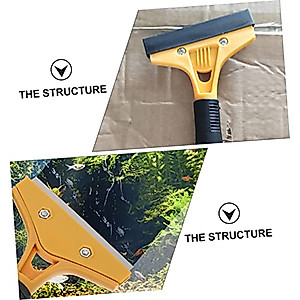 Amosfun 1pc Paint Scraper Steel Plastic Paint Spatula Cleaning Tool Home Tile Scraper