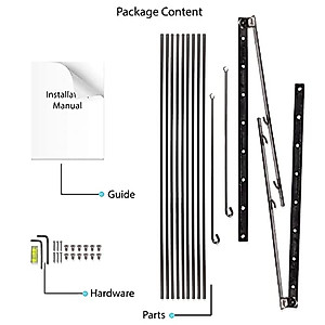 brightmaison Wall Mount Clothes Drying Rack & Laundry Room Organizer, 6.5 Yards Drying Capacity Stainless Steel Silver Laundry Rack