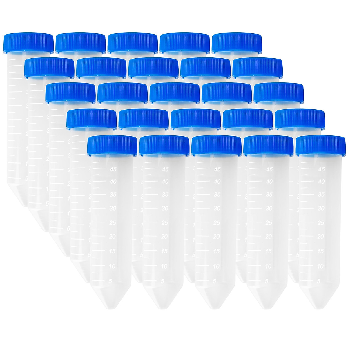 50 ml Conical Centrifuge Tube with Conical Bottom, Leakproof Screw Caps, up to 12000xg, Polypropylene (PP) (Pack of 25)