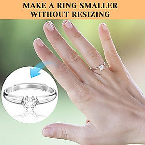 Ring Sizers for Loose Rings Ring Guards for Loose Rings Fit Any Rings, Invisible Ring Size Adjuster Never Sliding Off and Spinning (12 pcs)