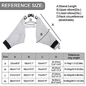 DONGKER Dog Recovery Sleeve,Elastic Dog Front Leg Brace with Adjustable Buckle & Soft Padded for Dog Knee After Surgery Wear