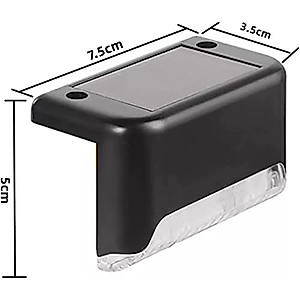 Solar Powered Outdoor Lights 16 Pack by Village Eight - Waterproof Solar Lights for Stairs Pathway Deck Patio Garden Lights - Weatherproof Automatic On (Warm White)