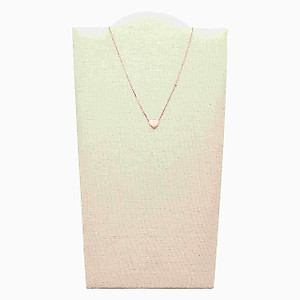 Fossil Women's Engravable Necklace, Color: Rose Gold (Model: JF03081791)