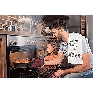 Vastsea Plant Gifts for Plant Lovers-I Wet My Plants Funny Kitchen Dish Towels,Plant Stuff,Unique Gifts for Women,Cactus Succulent Gifts,Housewarming Gifts for Gardeners,Crazy Plant Lady,Set of 4