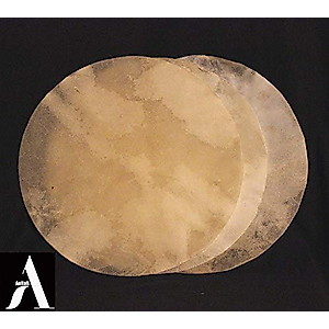 Goat Skin Djembe Head | Goatskin for Drum Doumbek| Natural Flat Round Piece GOAT SKIN Head untanned by AnNafi (10 inches)